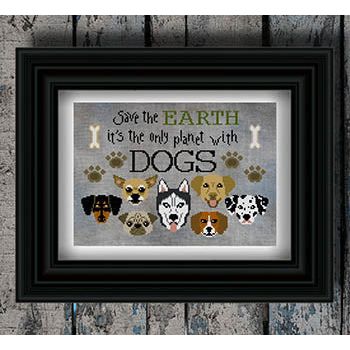 Dogs - Save The Earth Pattern – Colour and Cotton