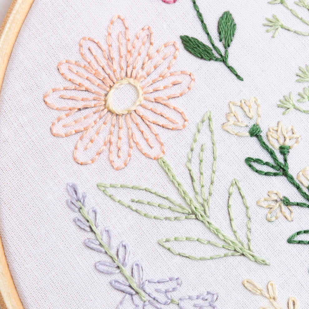 English Garden Embroidery Kit – Colour and Cotton