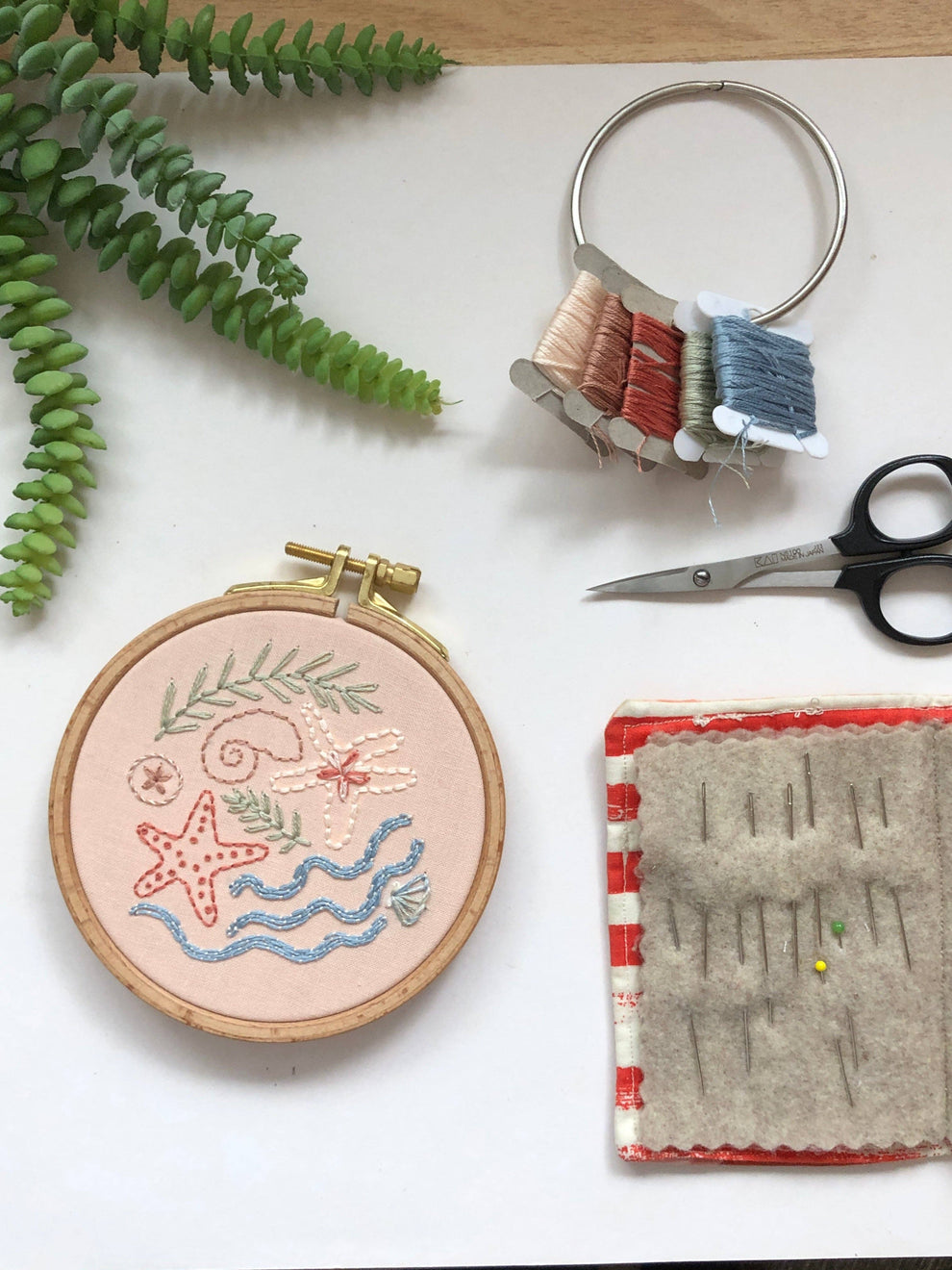 Seaside Treasures Beach Embroidery Kit – Colour and Cotton