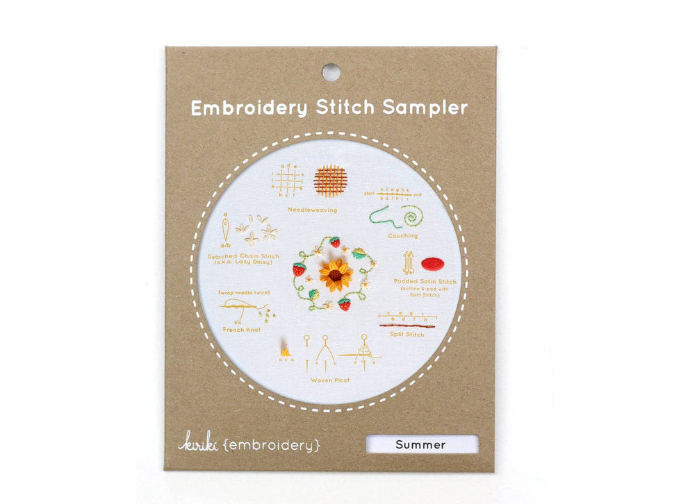 Summer Embroidery Stitch Sampler – Colour and Cotton