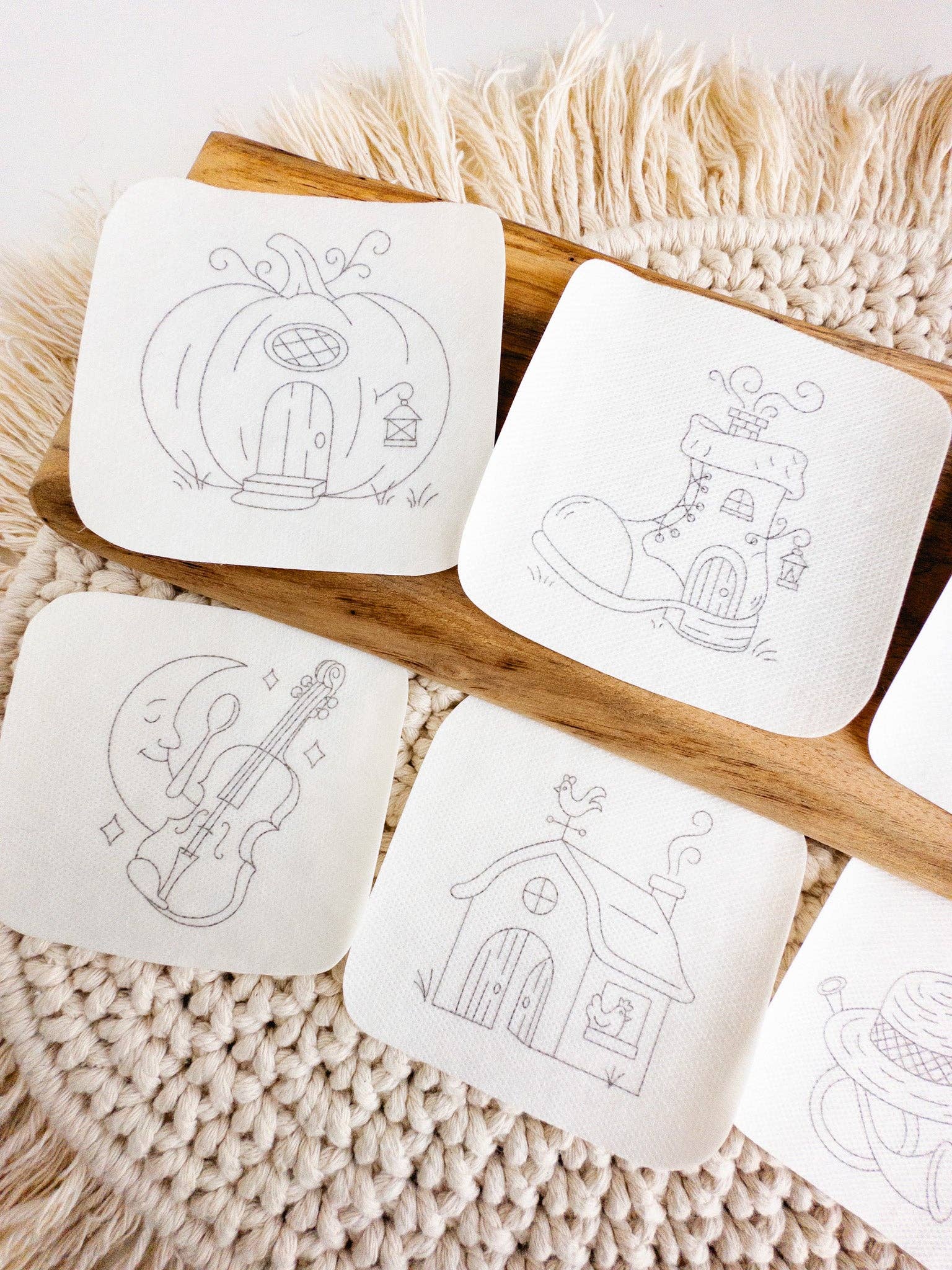 Nursery Rhyme Stick and Stitch Embroidery Patterns – Colour and Cotton