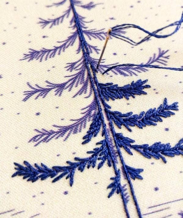 Moonlight Pine Embroidery Kit – Colour and Cotton