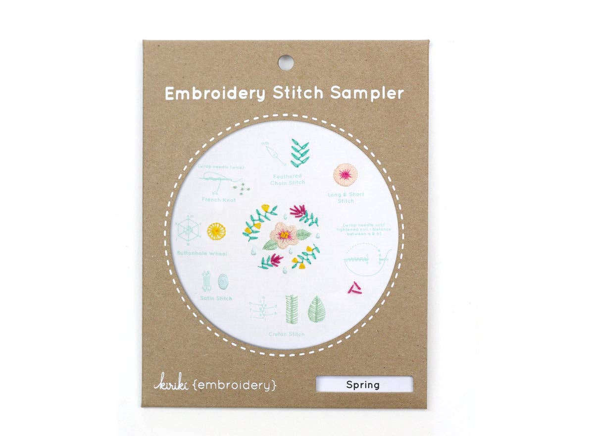 Spring Embroidery Stitch Sampler – Colour and Cotton