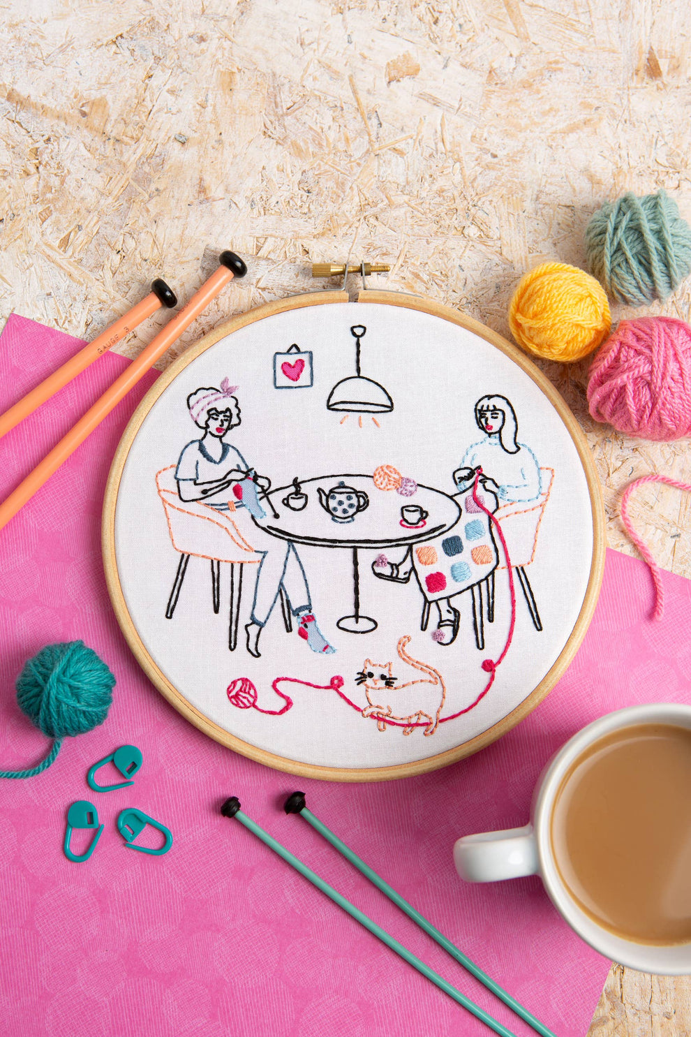 Knitting & Crochet Embroidery Kit – Colour and Cotton