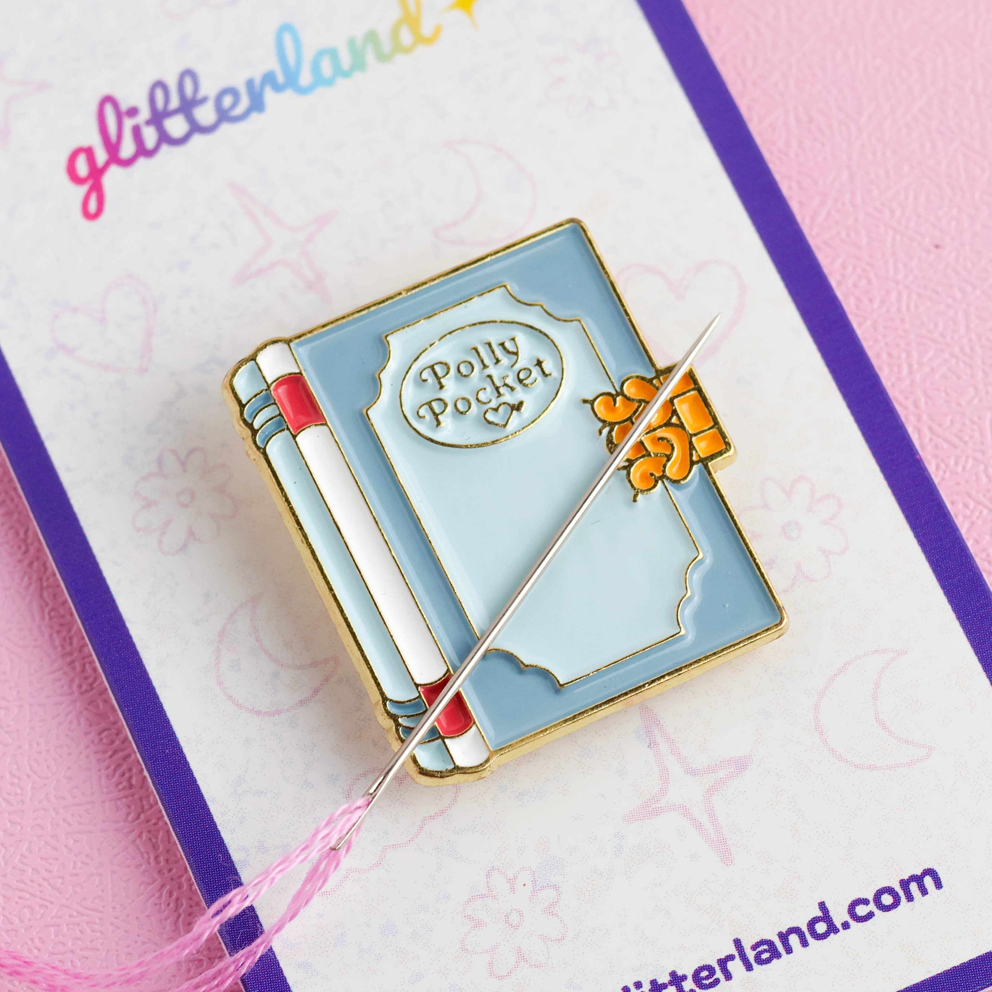 Polly Pocket Blue Book Needle Minder – Colour and Cotton
