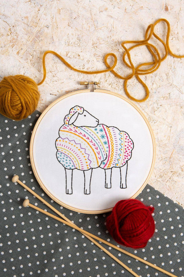 Sheep Embroidery Kit – Colour and Cotton