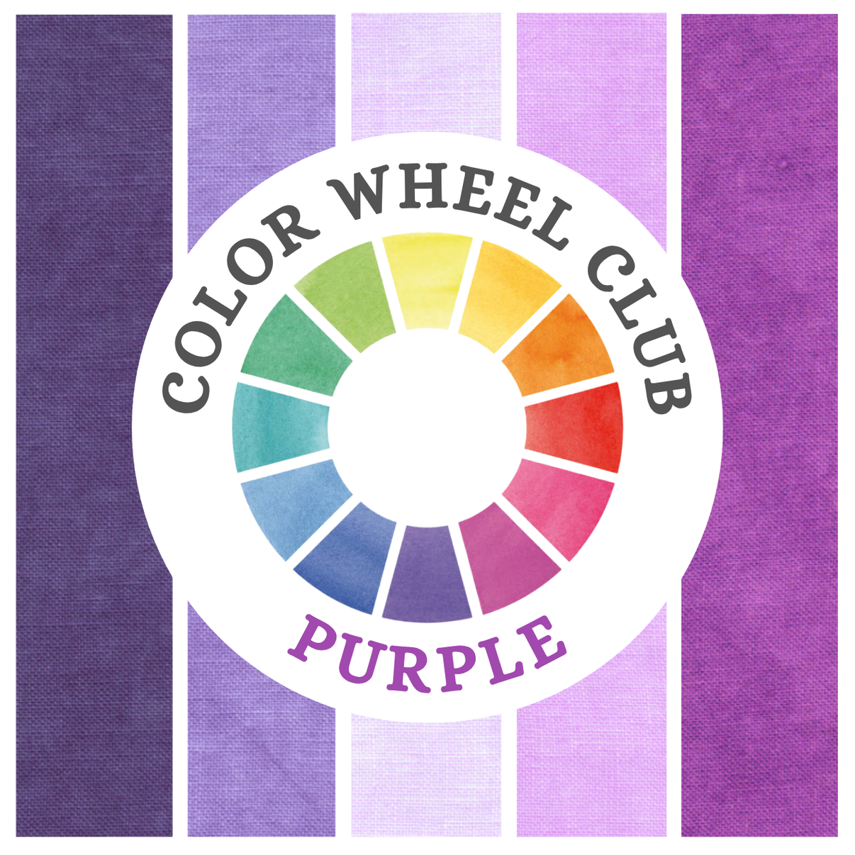 Color Wheel Fabric Club Purple – Colour and Cotton