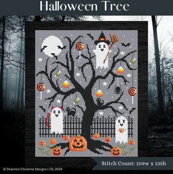 Halloween Tree Pattern – Colour and Cotton