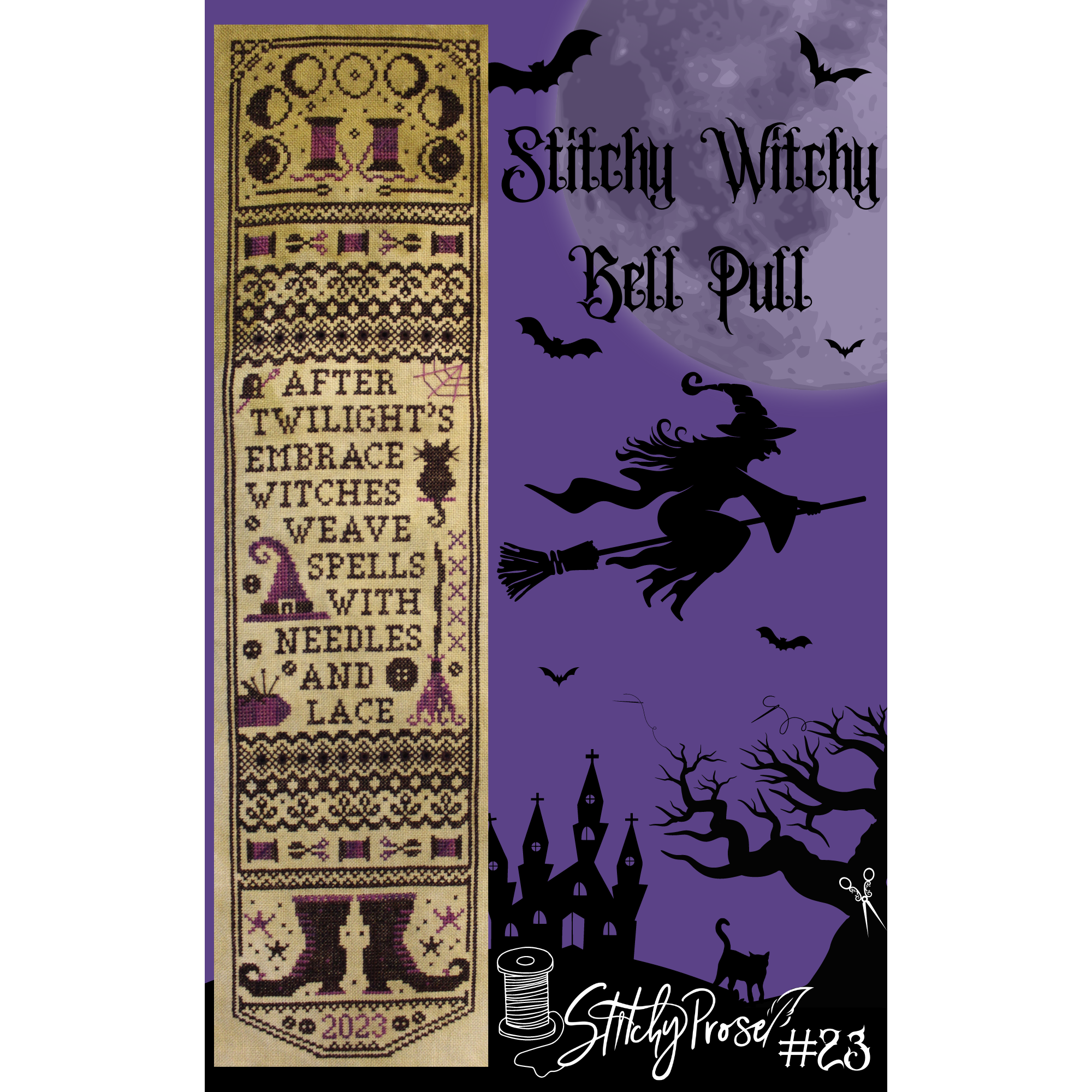 Stitchy Witchy Bell Pull Pattern – Colour and Cotton