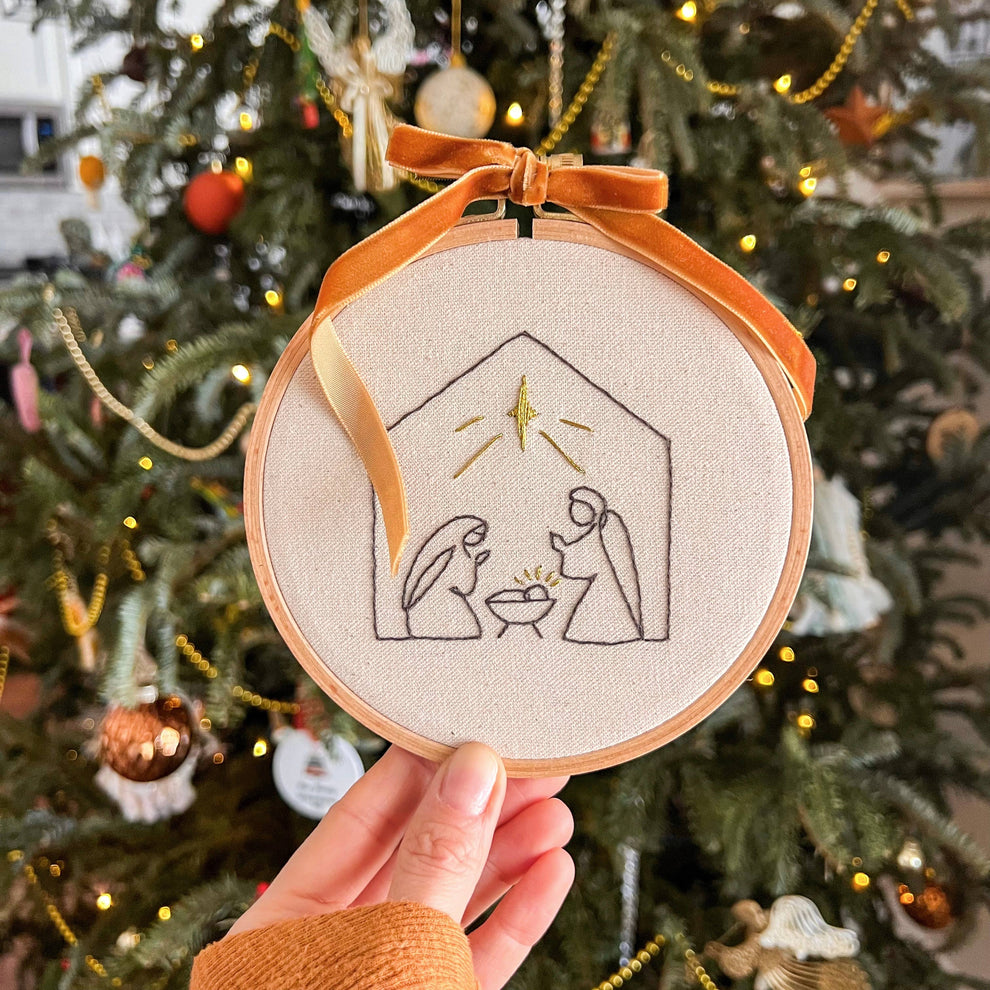 Nativity Scene Embroidery Kit – Colour and Cotton