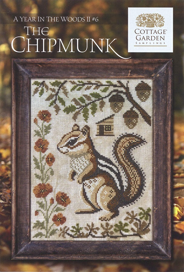Year in the Woods II 6 Chipmunk Pattern – Colour and Cotton