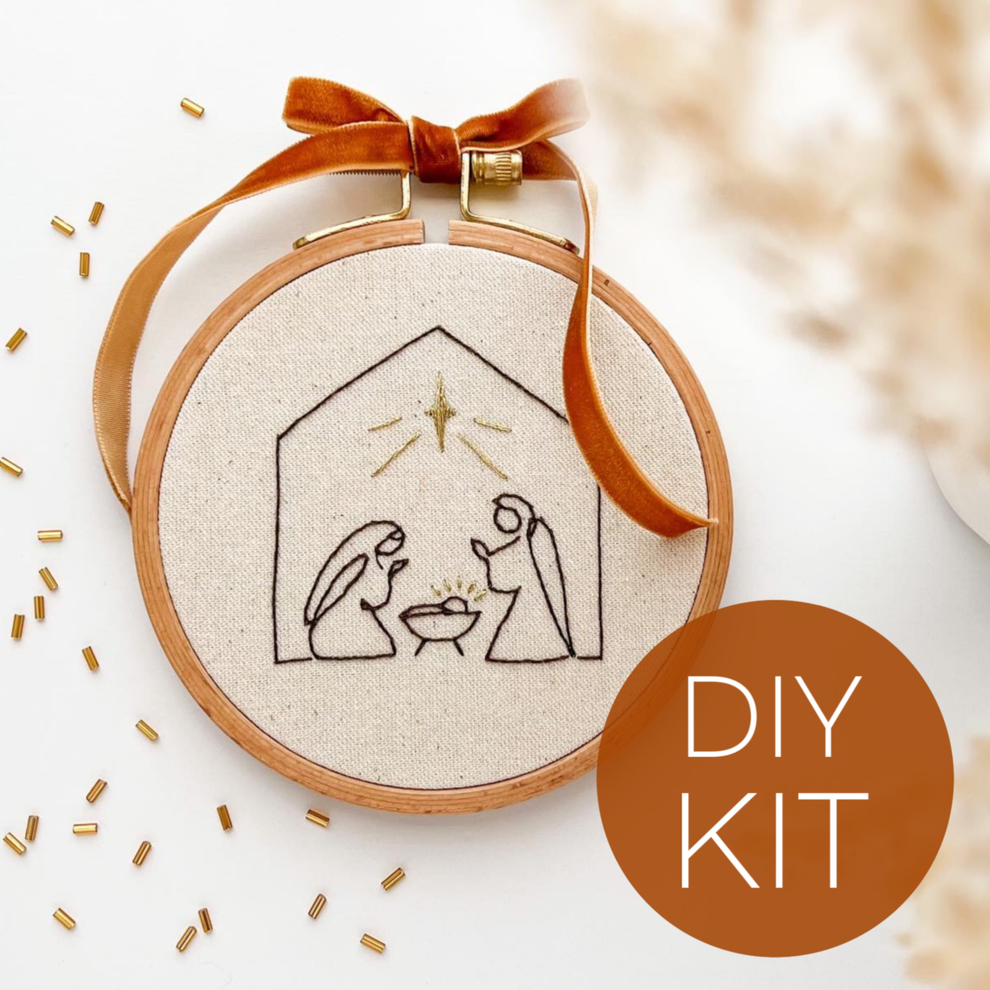 Nativity Scene Embroidery Kit – Colour and Cotton