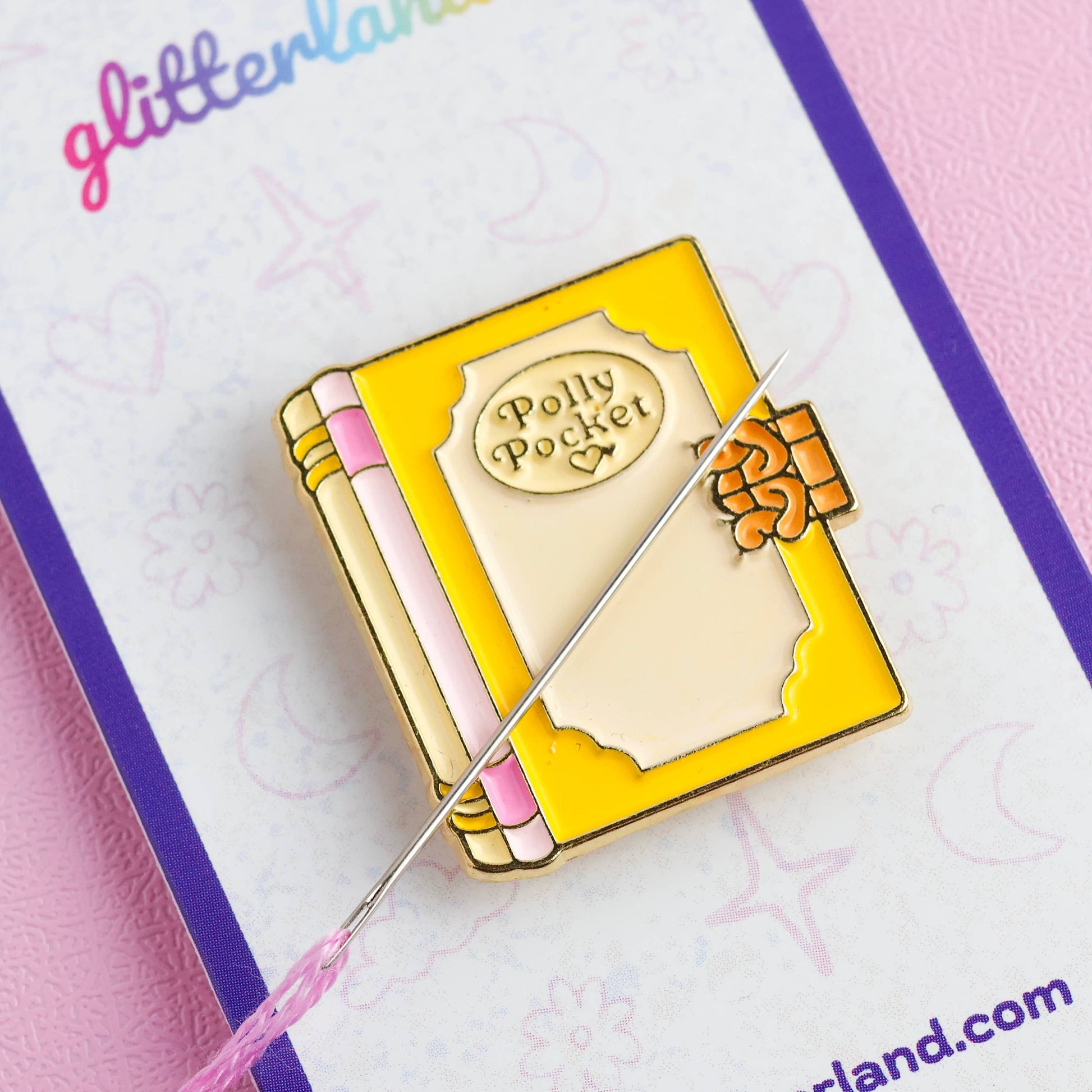 Polly Pocket Blue Book Needle Minder – Colour and Cotton