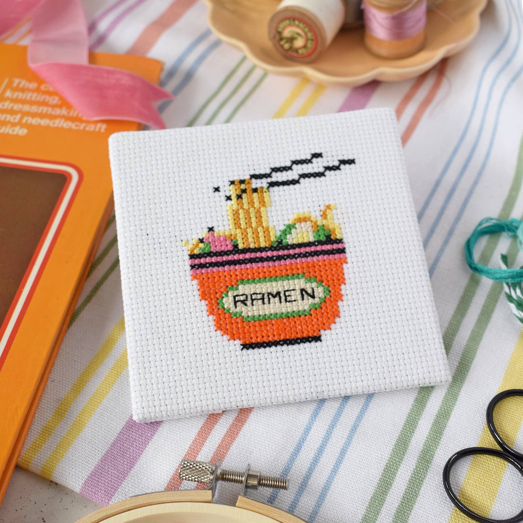Ramen Mini Cross Stitch Kit – Colour and Cotton